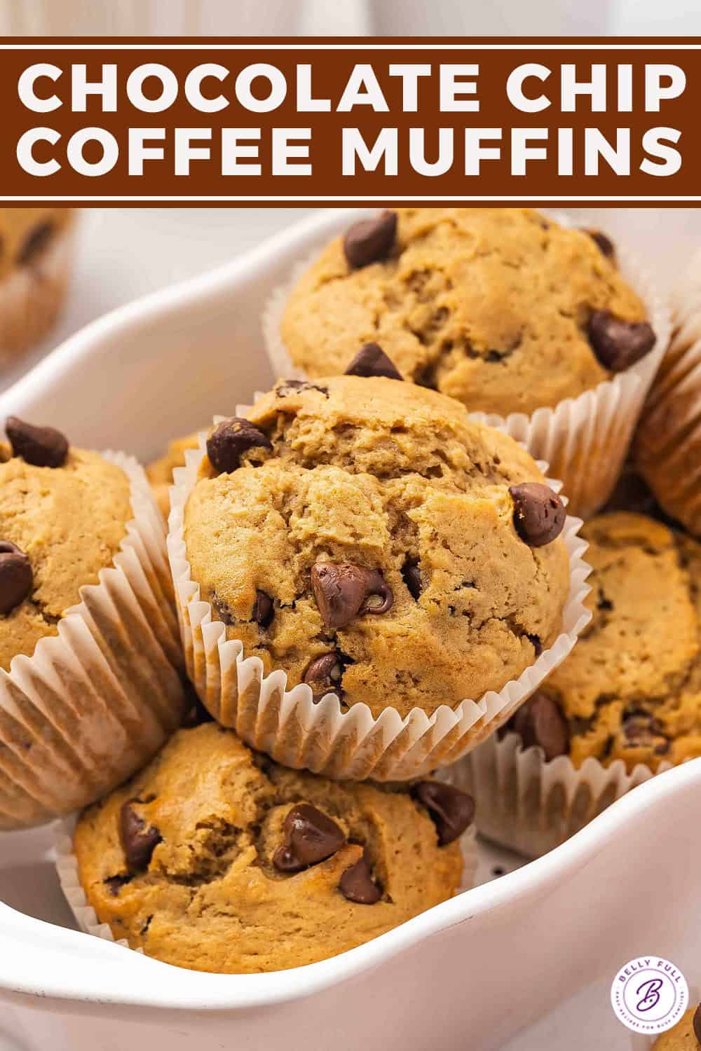 Chocolate Chip Coffee Muffins l Belly Full