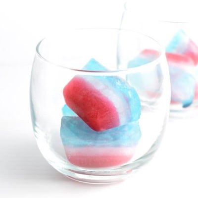 Red, White, and Blue Flavored Ice Cubes - Belly Full
