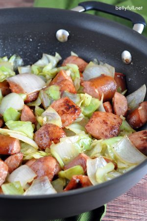 Kielbasa and Cabbage Skillet Recipe - Belly Full