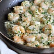 Easy Shrimp Scampi Pasta {with Lemon Cream} - Belly Full
