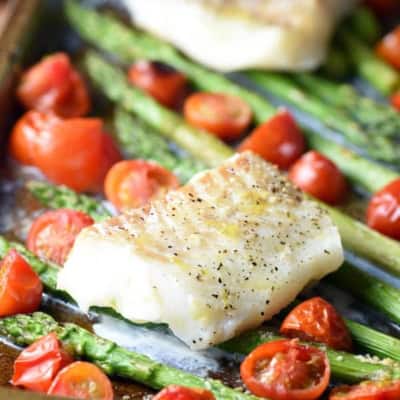 Baked Cod Sheet Pan Dinner - Belly Full