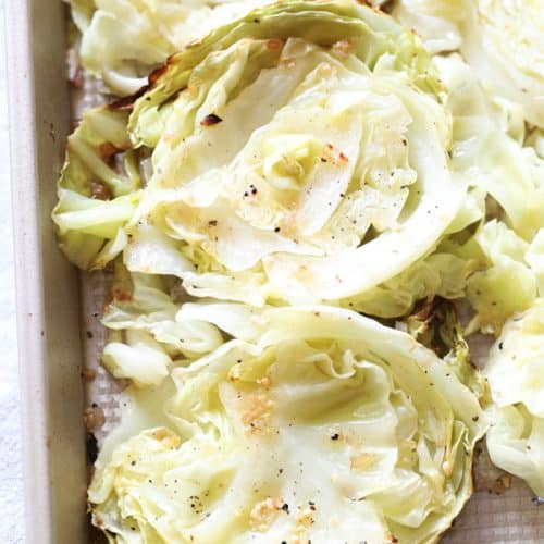 Roasted Cabbage {with crispy bacon} - Belly Full