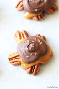 Easy Homemade Turtles Candy Recipe - Belly Full