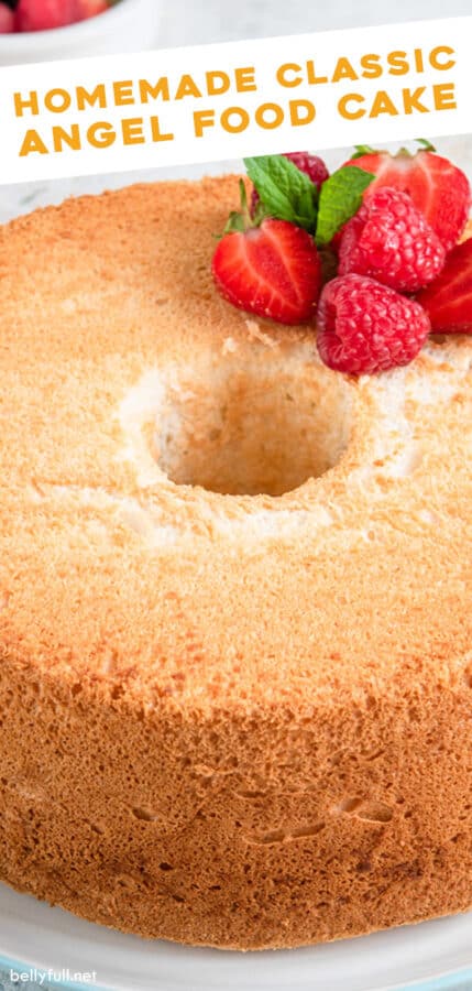 Homemade Angel Food Cake Recipe - Belly Full