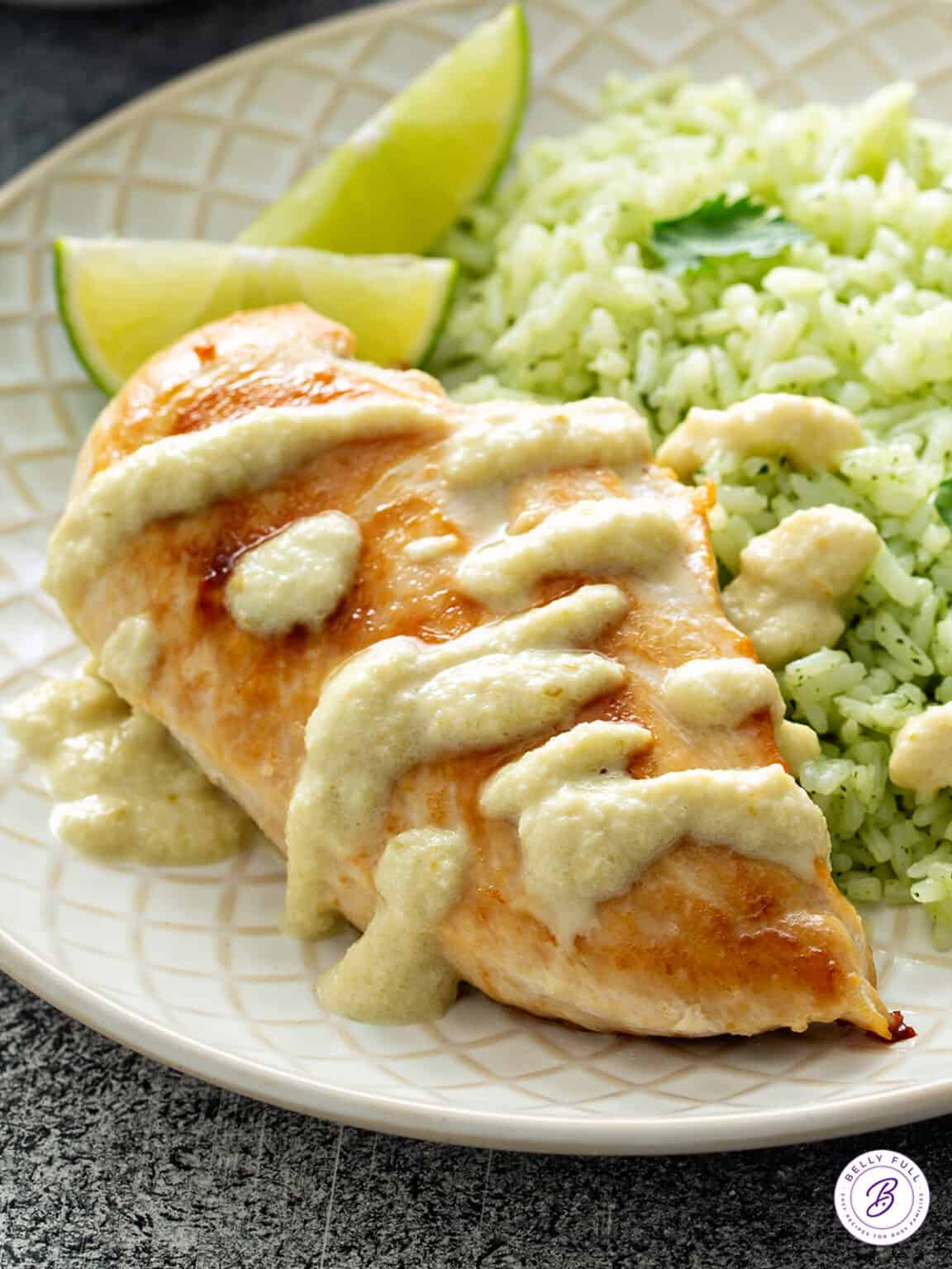 Pan-Fried Chicken Breast with Chile Cream - Belly Full