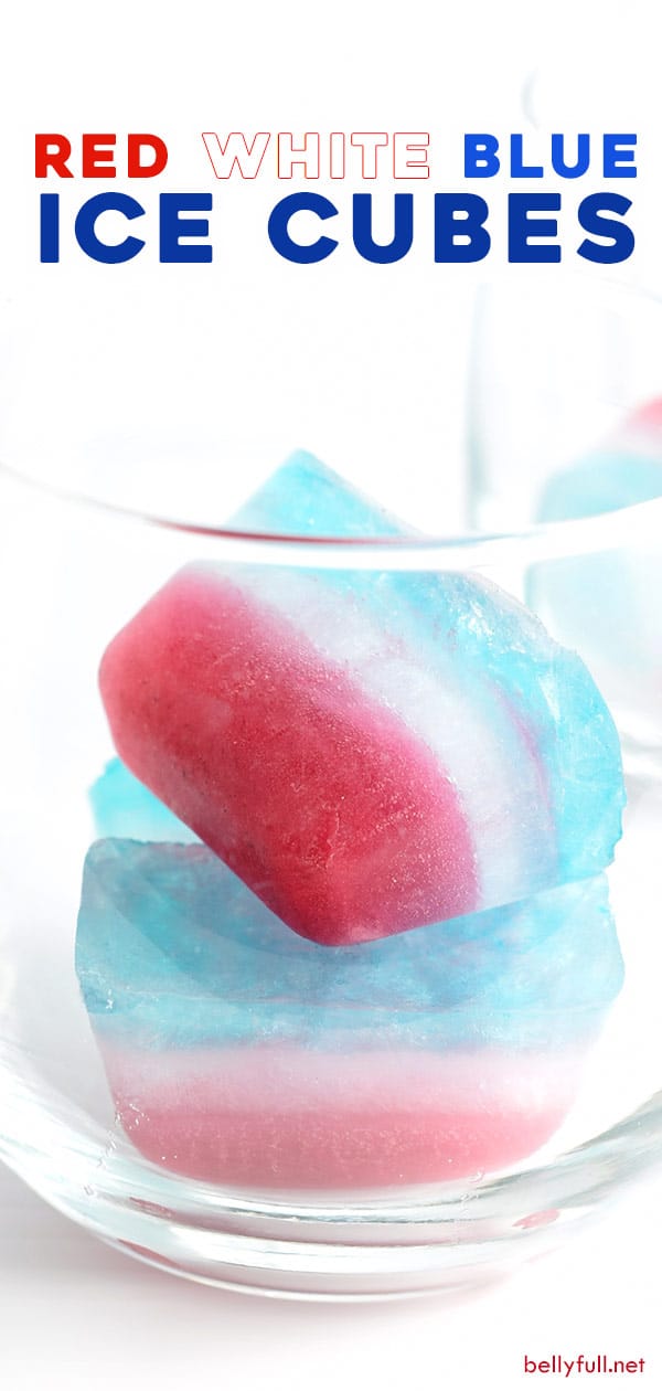 Red, White, and Blue Flavored Ice Cubes - Belly Full