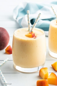 {4-Ingredient} Creamy Peach Smoothie Recipe - Belly Full