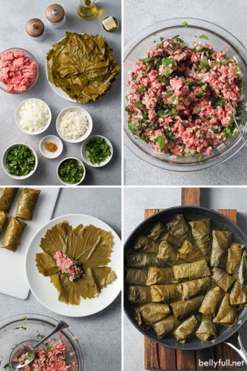 Homemade Dolma {Stuffed Grape Leaves} - Belly Full