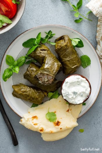 Homemade Dolma {Stuffed Grape Leaves} - Belly Full