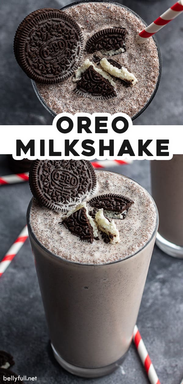 Fantastic {4-Ingredient} Oreo Milkshake - Belly Full