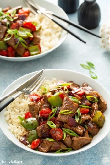 Quick and Easy Pepper Steak - Belly Full