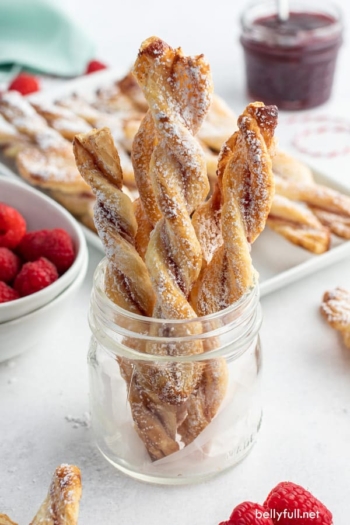 Jam Puff Pastry Twists - Belly Full