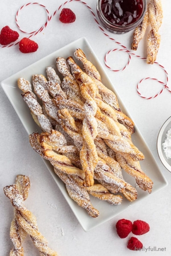 Jam Puff Pastry Twists - Belly Full
