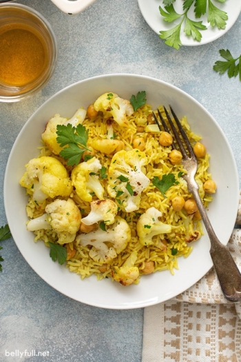{One Pot} Curry Rice with Cauliflower - Belly Full