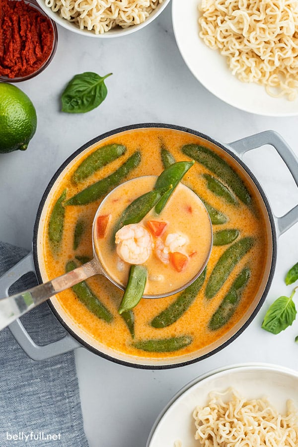 Thai Curry Soup with Shrimp - Belly Full