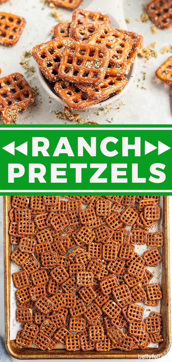 Ranch Pretzels {easy and delicious snack!} - Belly Full
