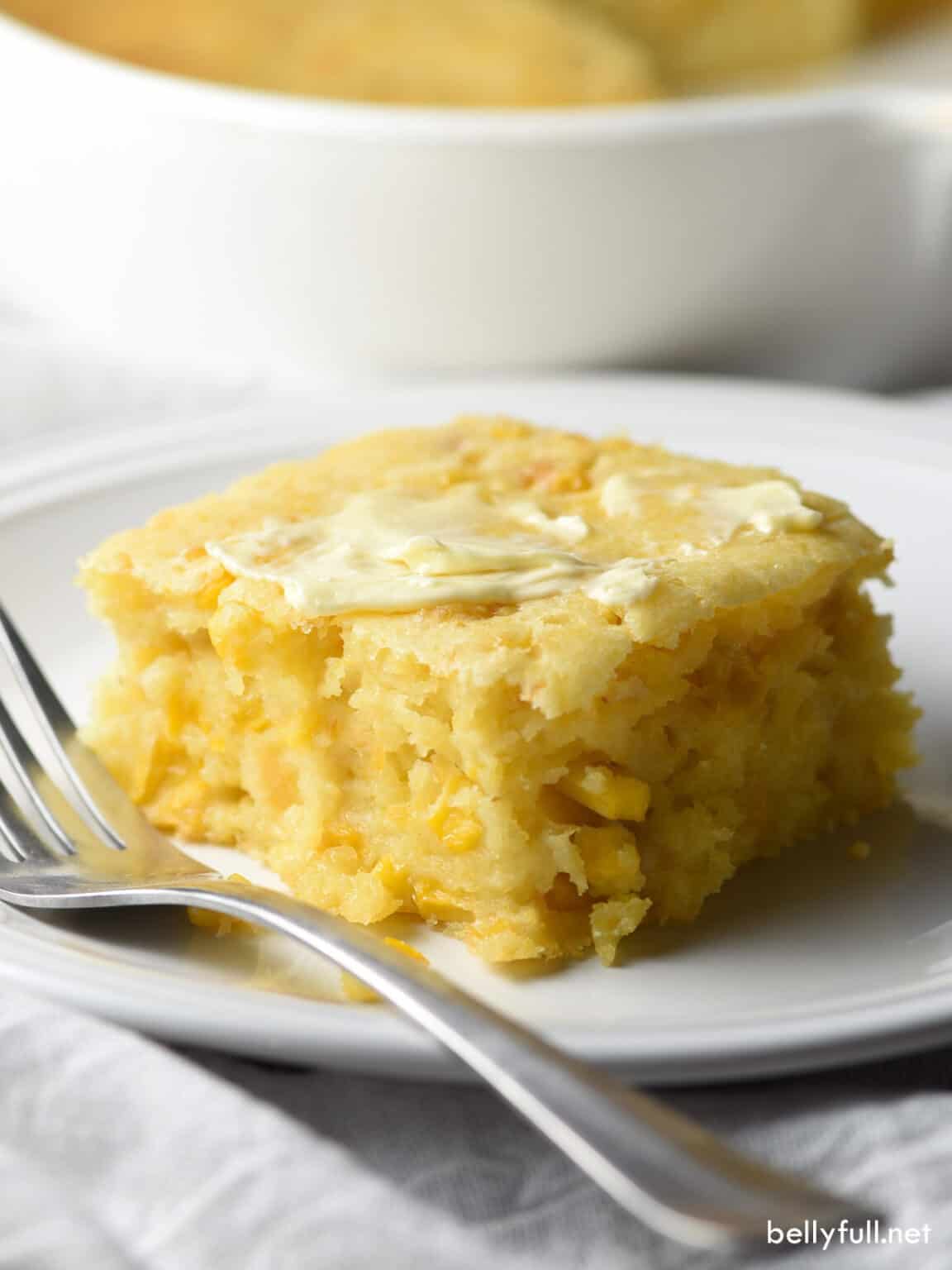 Easy Creamy Cornbread Casserole | Belly Full