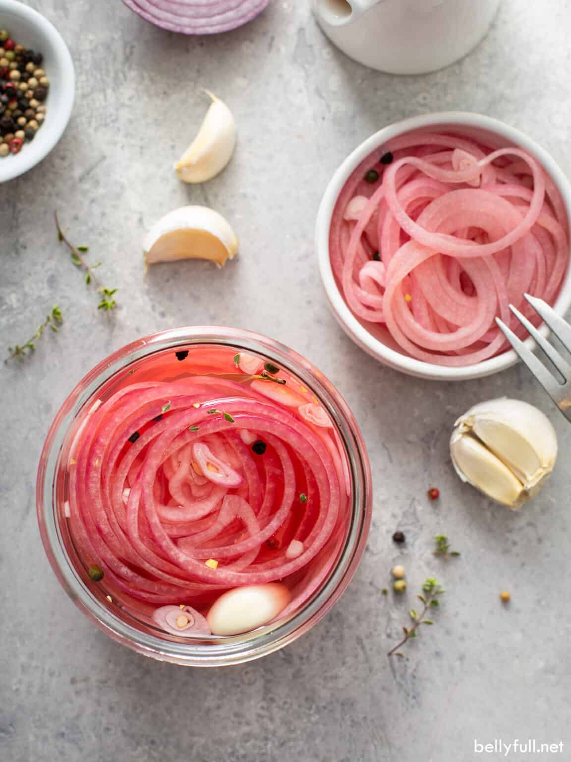 Pickled Red Onions {Quick and Easy Recipe!} - Belly Full