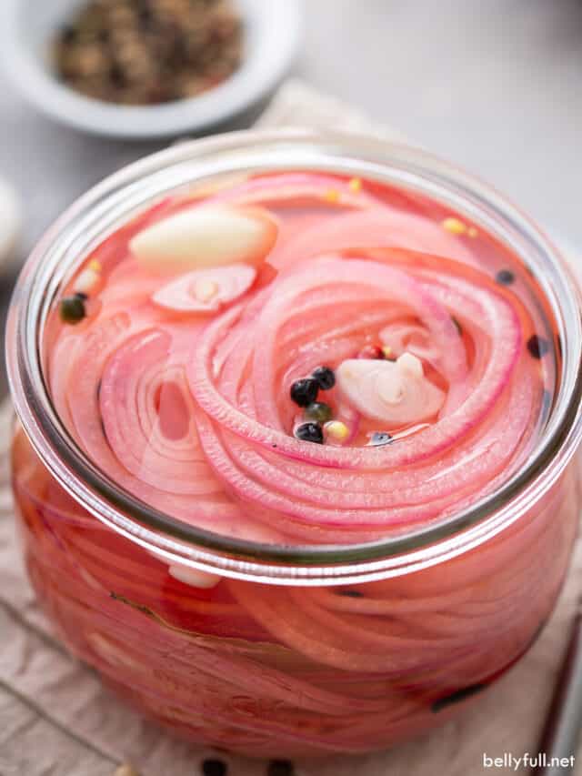 Pickled Red Onions Recipe - Belly Full