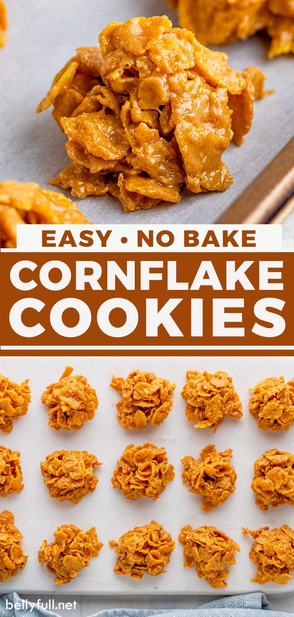 Cornflake Cookies {Easy No Bake Recipe!} - Belly Full