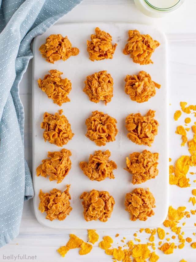 Cornflake Cookies {Easy No Bake Recipe!} - Belly Full