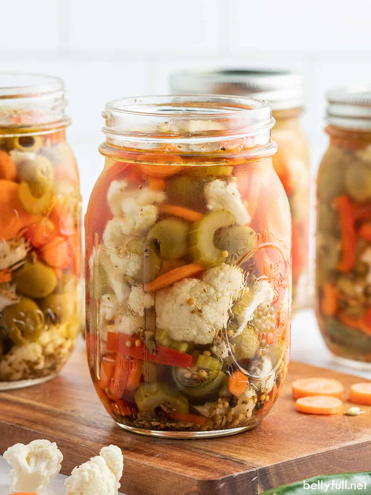 Homemade Giardiniera {Pickled Vegetables} - Belly Full