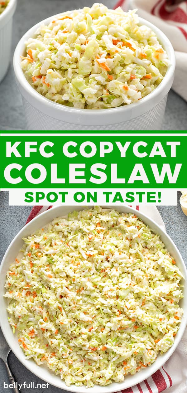 KFC Coleslaw Recipe {spot on copycat!} - Belly Full