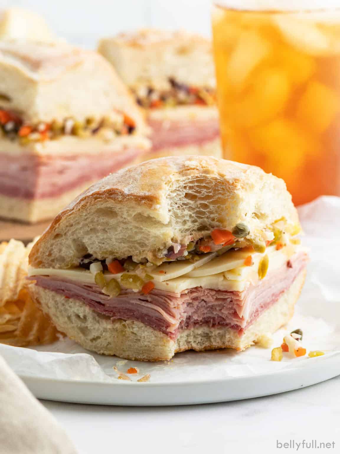 Muffuletta Sandwich {New Orleans Style} - Belly Full