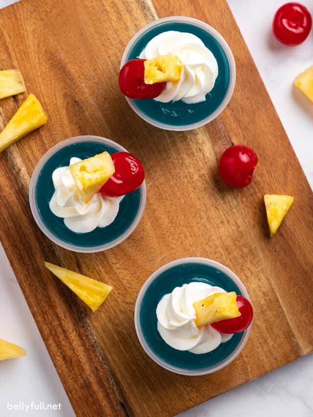 Blue Hawaiian Jello Shots - Belly Full