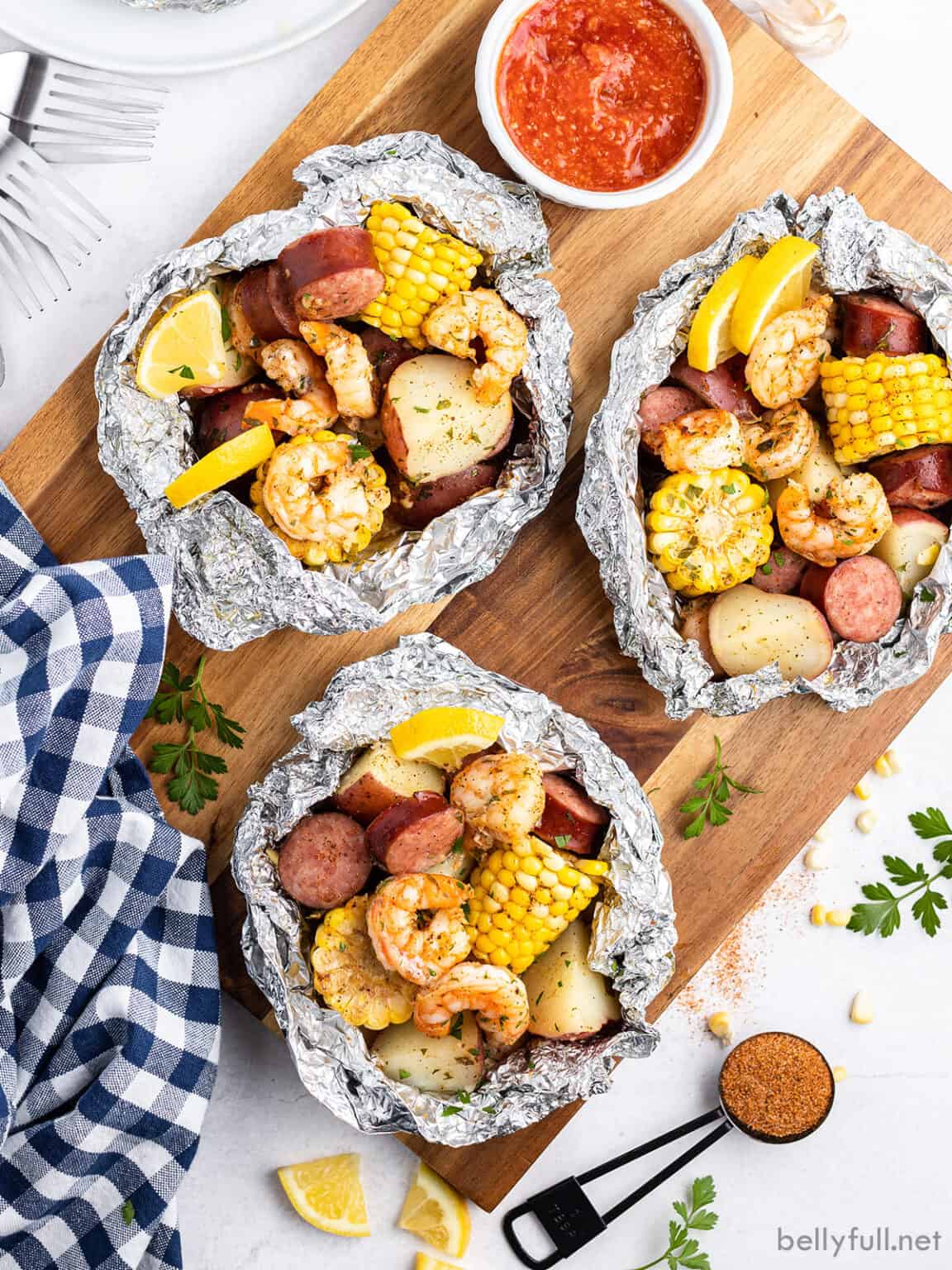 Shrimp Boil Foil Packets - Belly Full