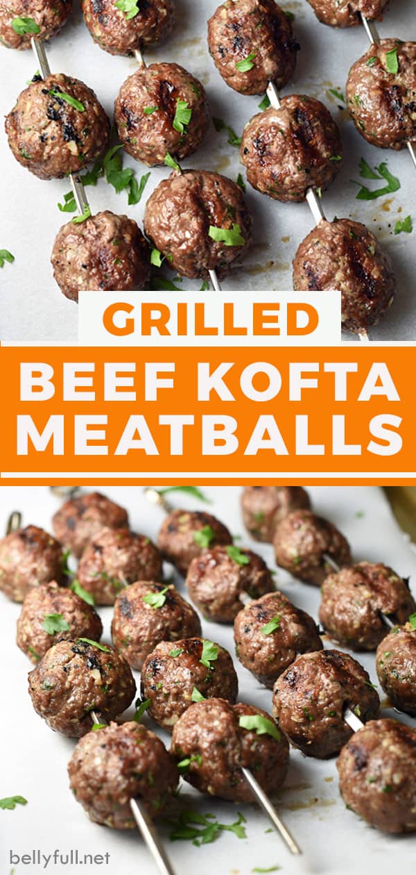 Beef Kofta Meatballs with Tzatziki {Kofta Kebabs} - Belly Full