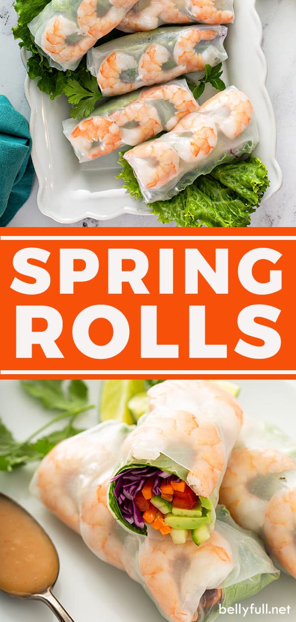 Fresh Spring Rolls {with Peanut Sauce} - Belly Full