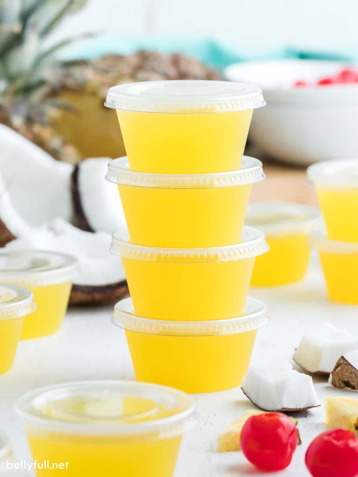 Piña Colada Jello Shots - Belly Full