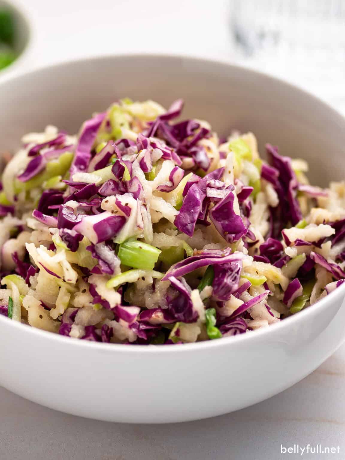 Red Cabbage Slaw Recipe {with apple!} - Belly Full