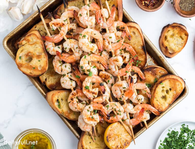 Grilled Shrimp Scampi Recipe - Belly Full