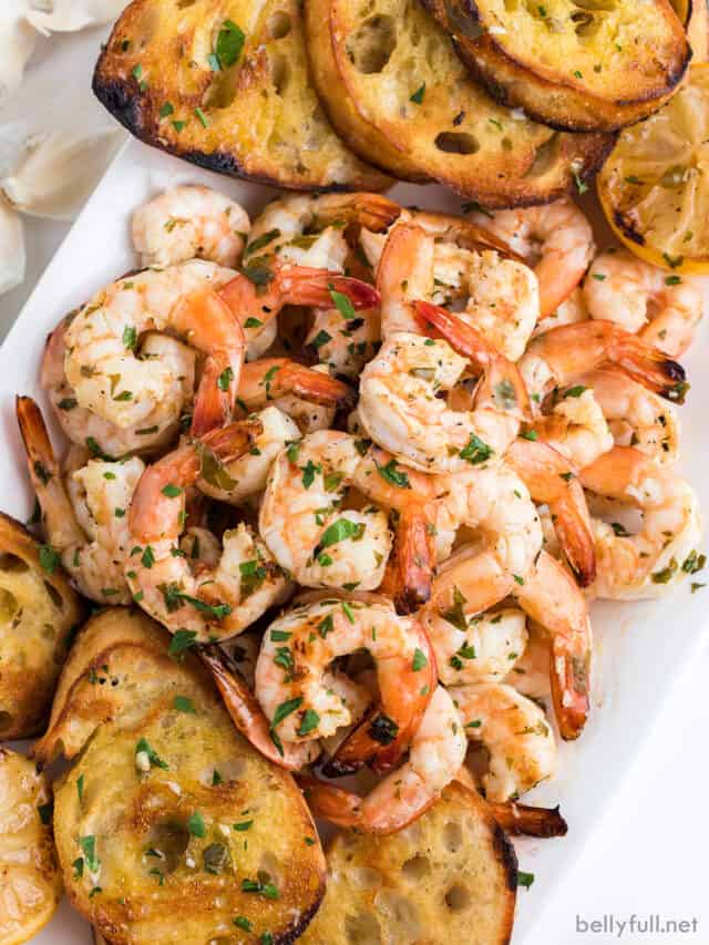 Grilled Shrimp Scampi Recipe - Belly Full