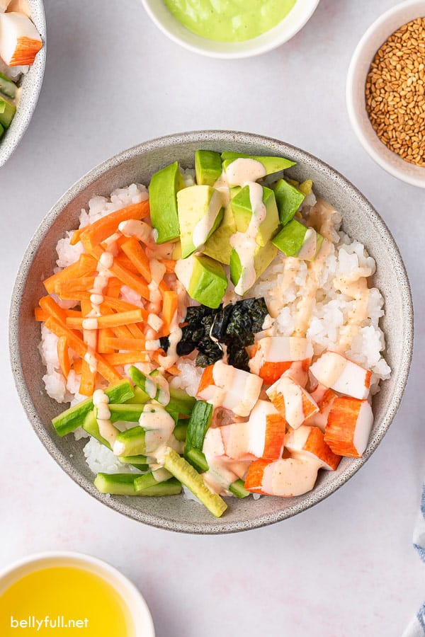 California Roll Sushi Bowl Recipe - Belly Full
