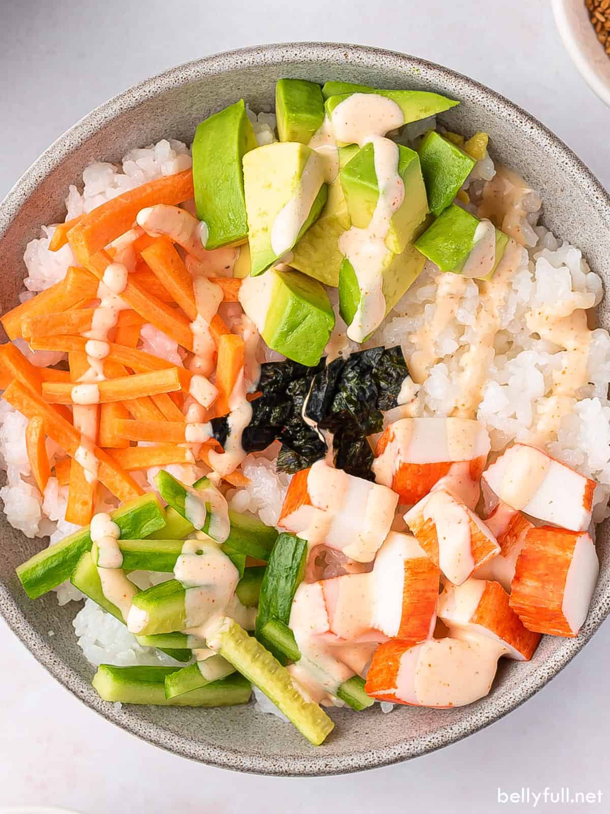 California Roll Sushi Bowl Recipe - Belly Full