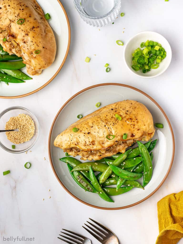 Asian Rice Stuffed Chicken Breast Recipe - Belly Full