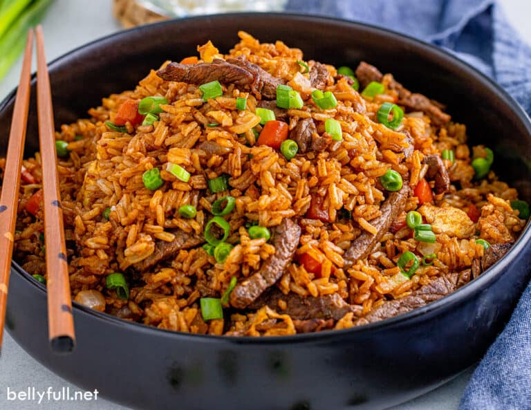 Beef Fried Rice Recipe | Belly Full