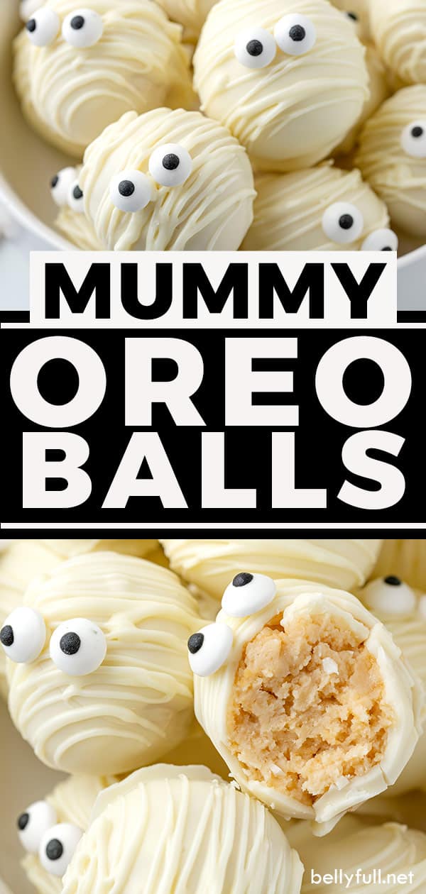 Mummy Oreo Balls {Easy Halloween Dessert} - Belly Full