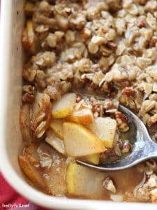 Easy Pear Crisp Recipe - Belly Full