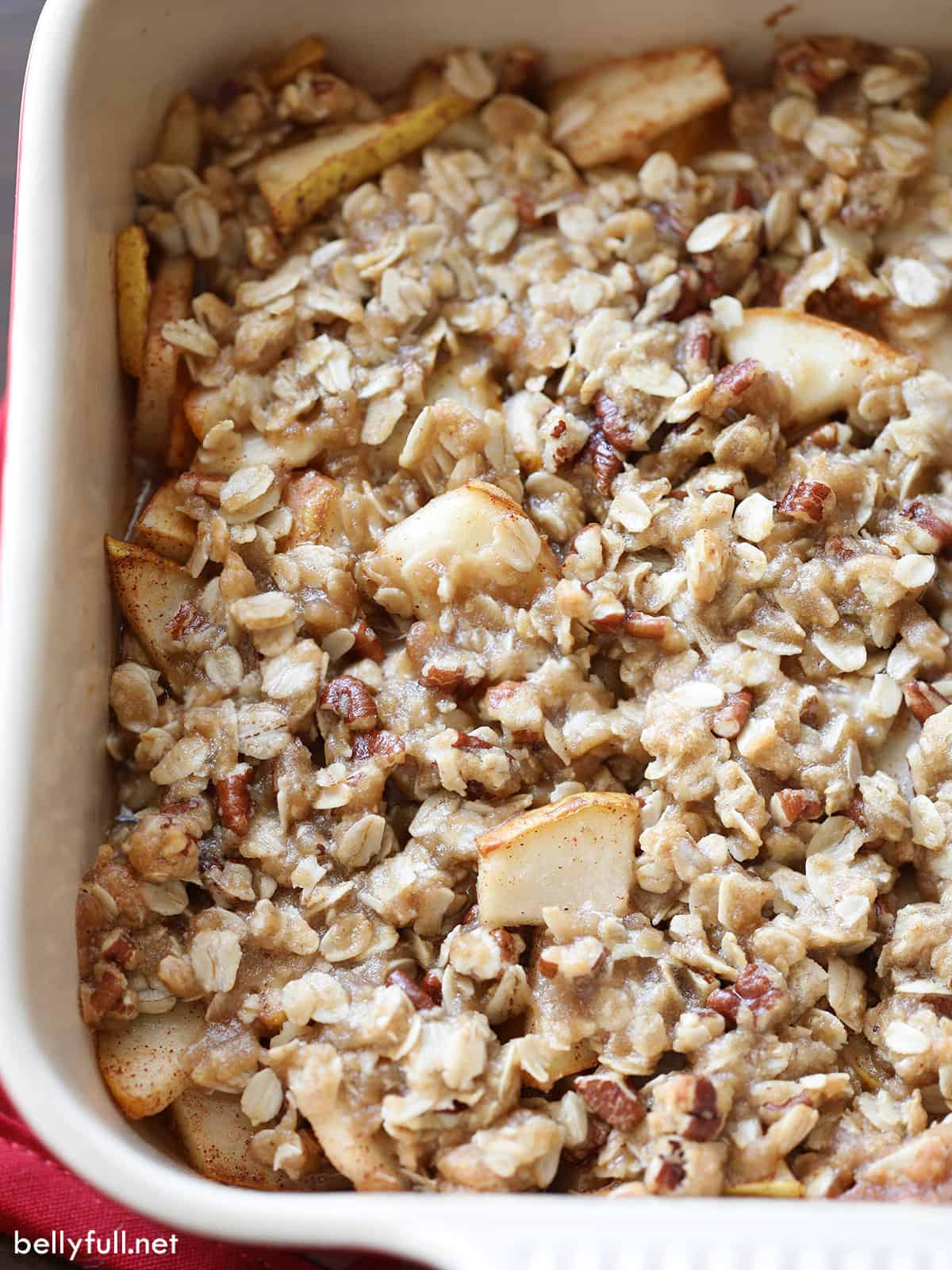 Easy Pear Crisp Recipe - Belly Full