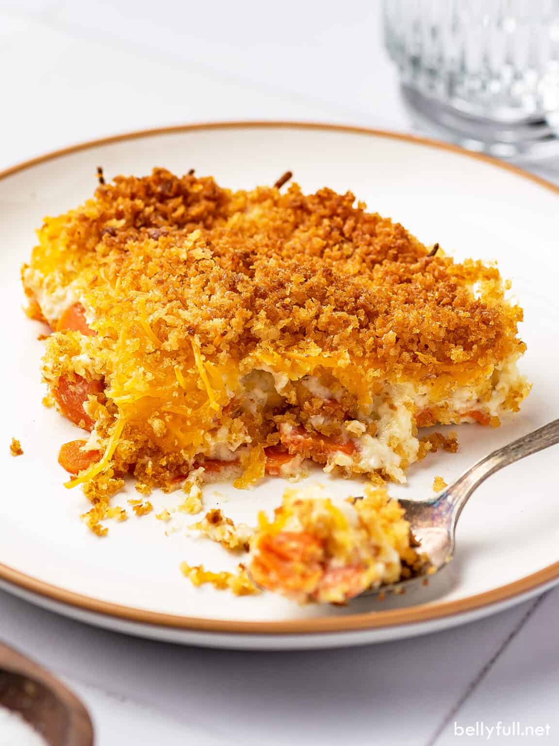 Cheesy Carrot Casserole - Belly Full