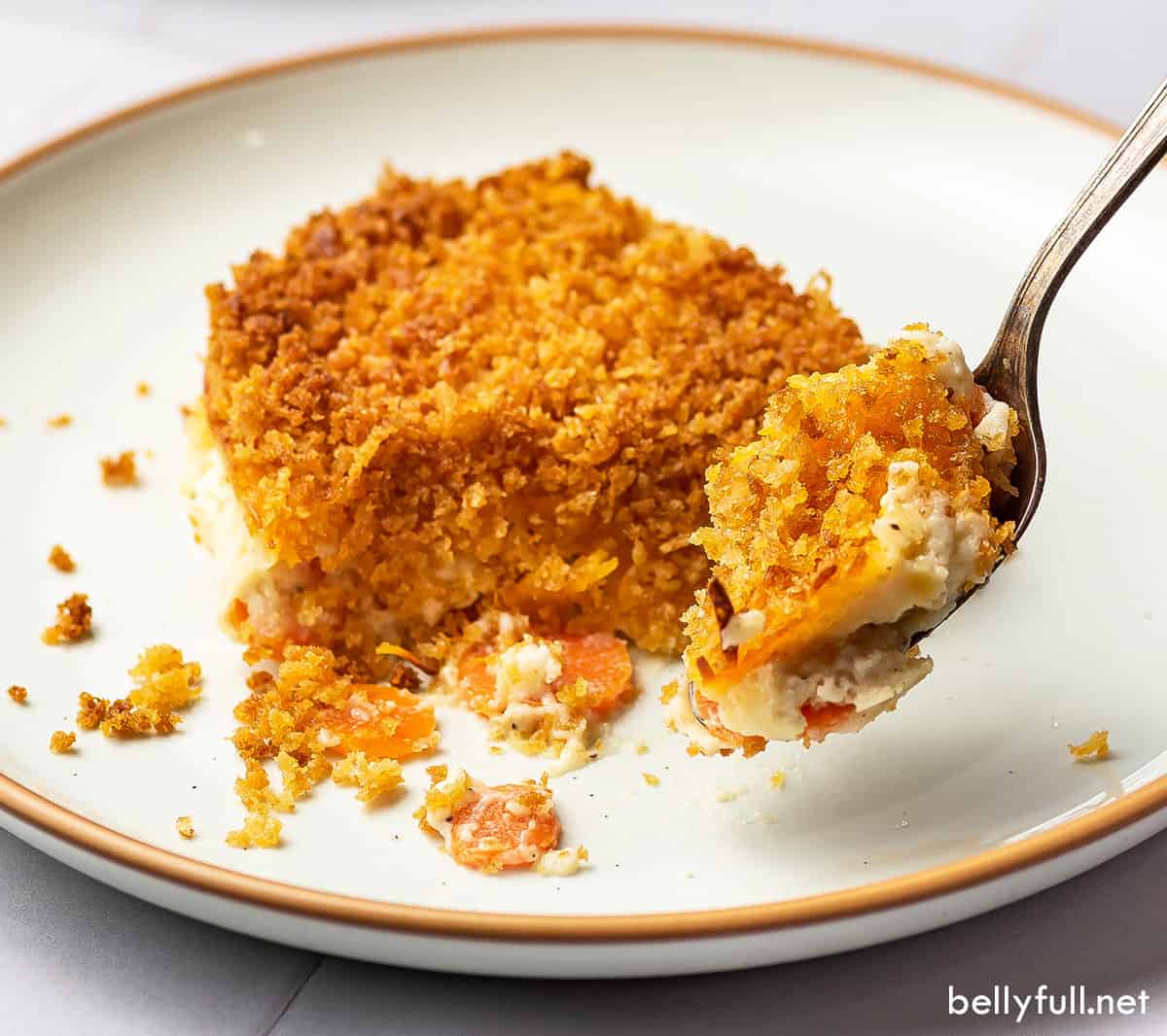 Cheesy Carrot Casserole - Belly Full