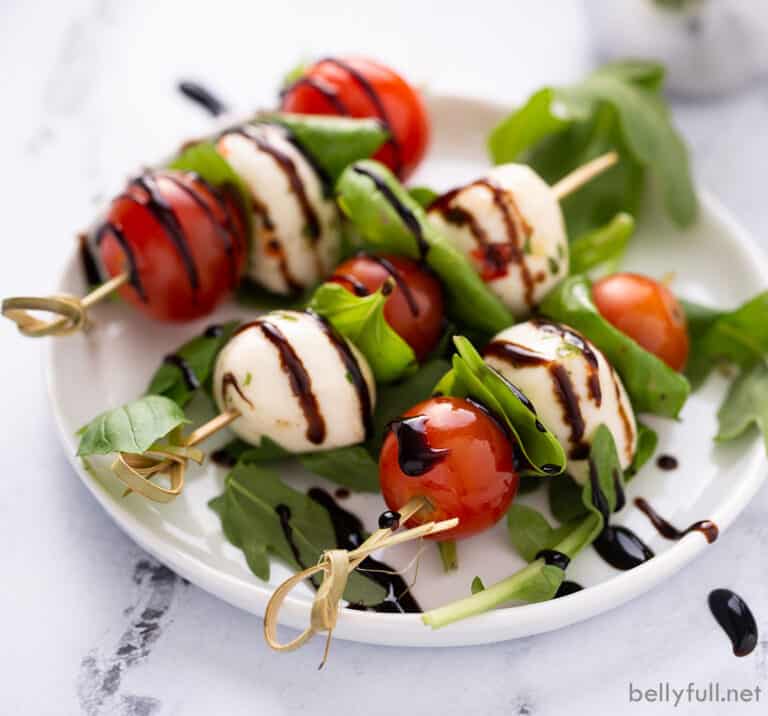 Mini Caprese Skewers - Belly Full