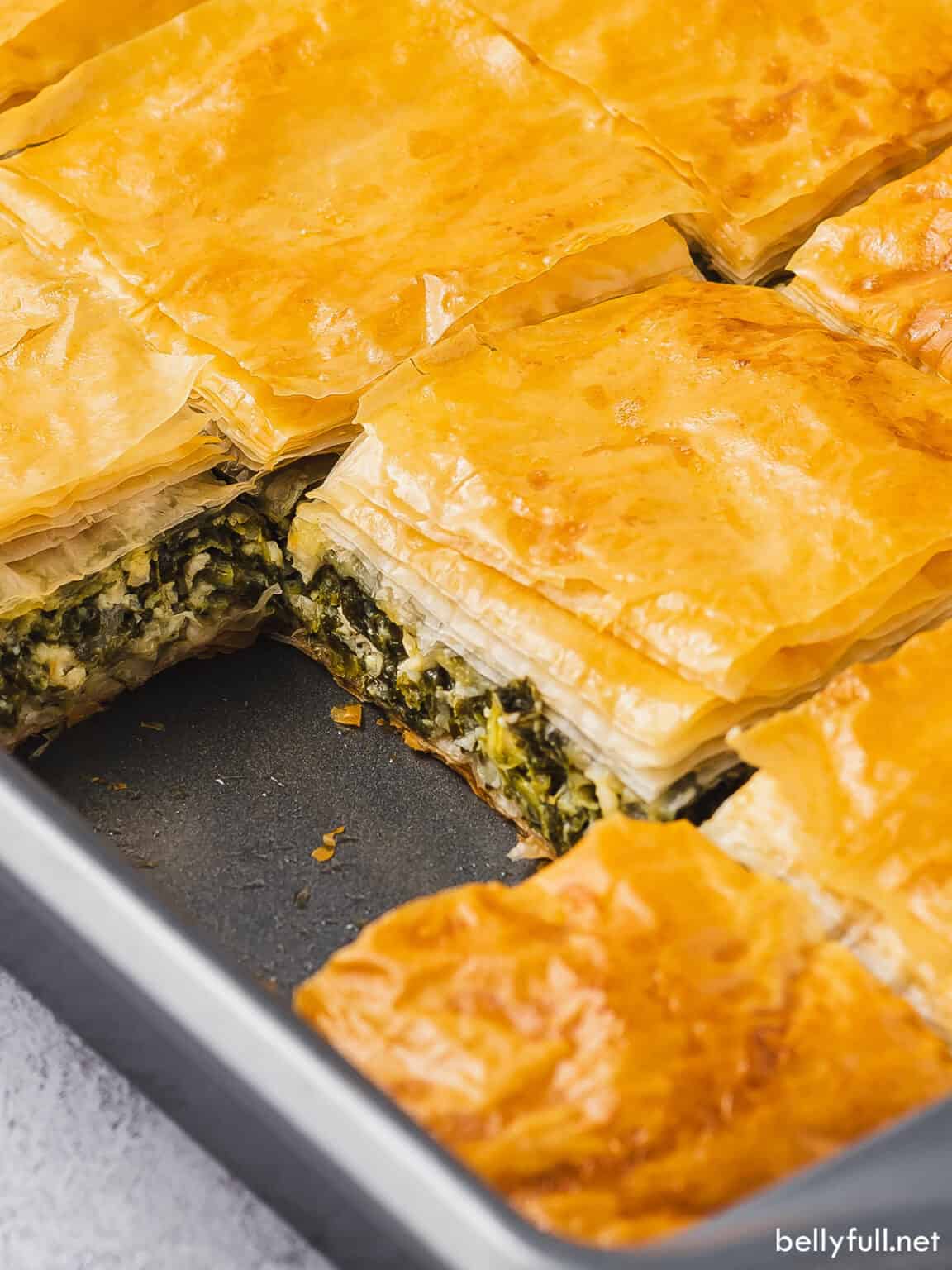 Spanakopita Recipe (Greek Spinach Pie) - Belly Full