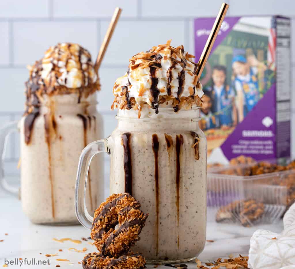 Samoa Cookies Milkshake - Belly Full