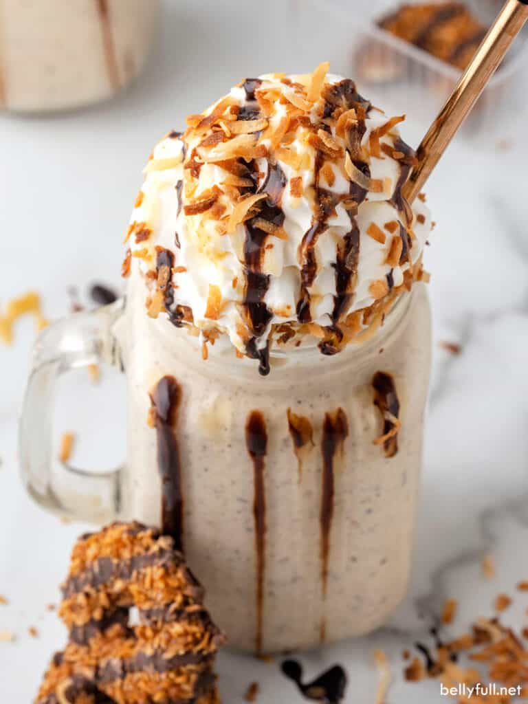 Samoa Cookies Milkshake - Belly Full