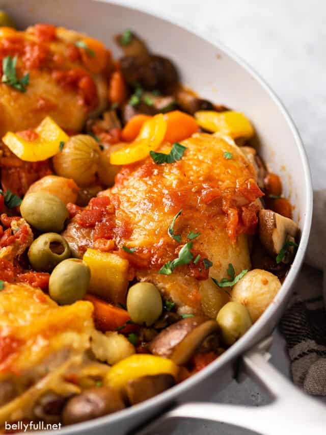 Easy Chicken Cacciatore Recipe - Belly Full